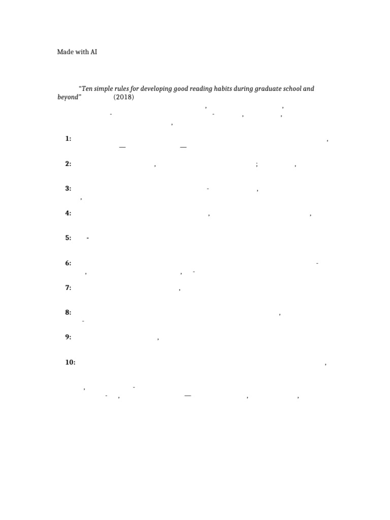Resume - Ten - Simple - Rules - Lecture in Hindi | PDF