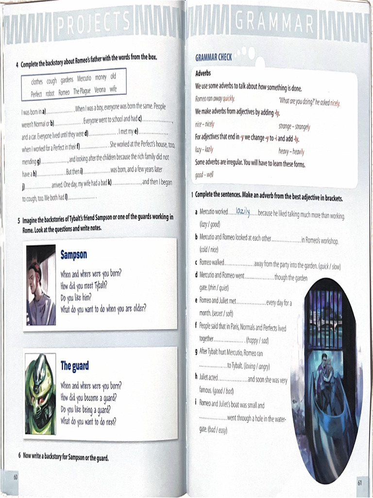 4 Complete The Backstory About Romeo's Father With The Words From The ...