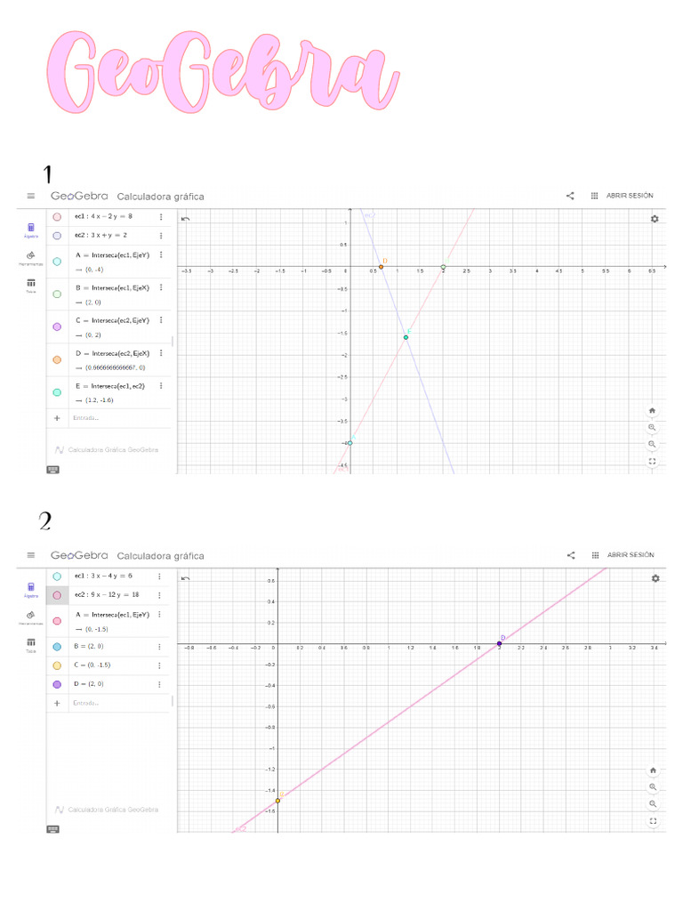 Geo Gebra | PDF