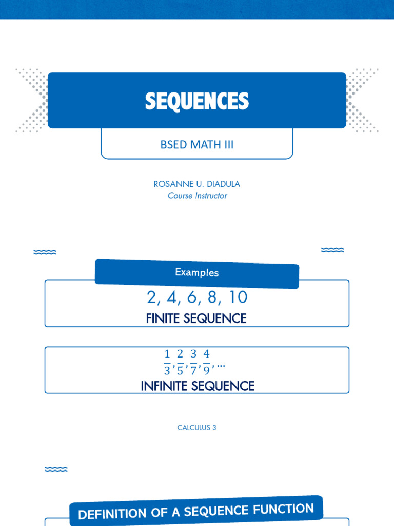 Calculus 3 Sequences | PDF | Sequence | Function (Mathematics)