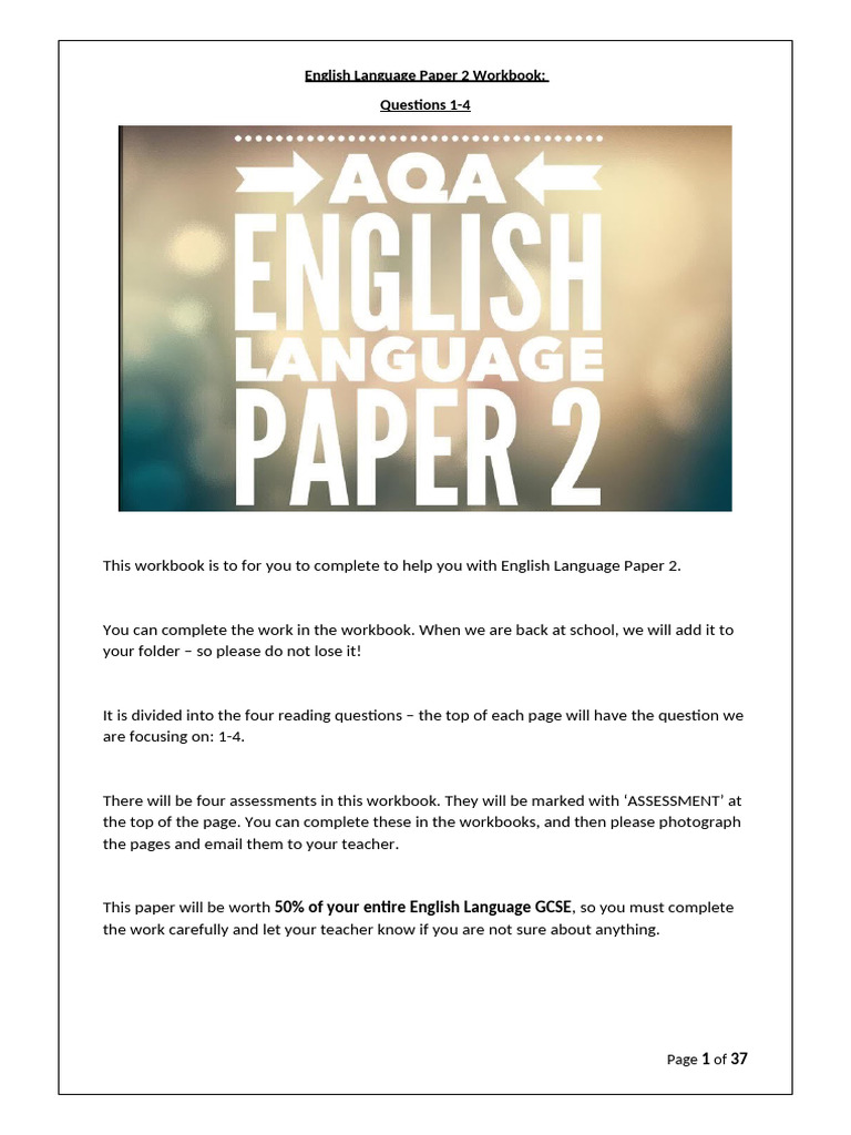 English Language Paper 2 Practice Workbook | PDF | Donald Trump ...
