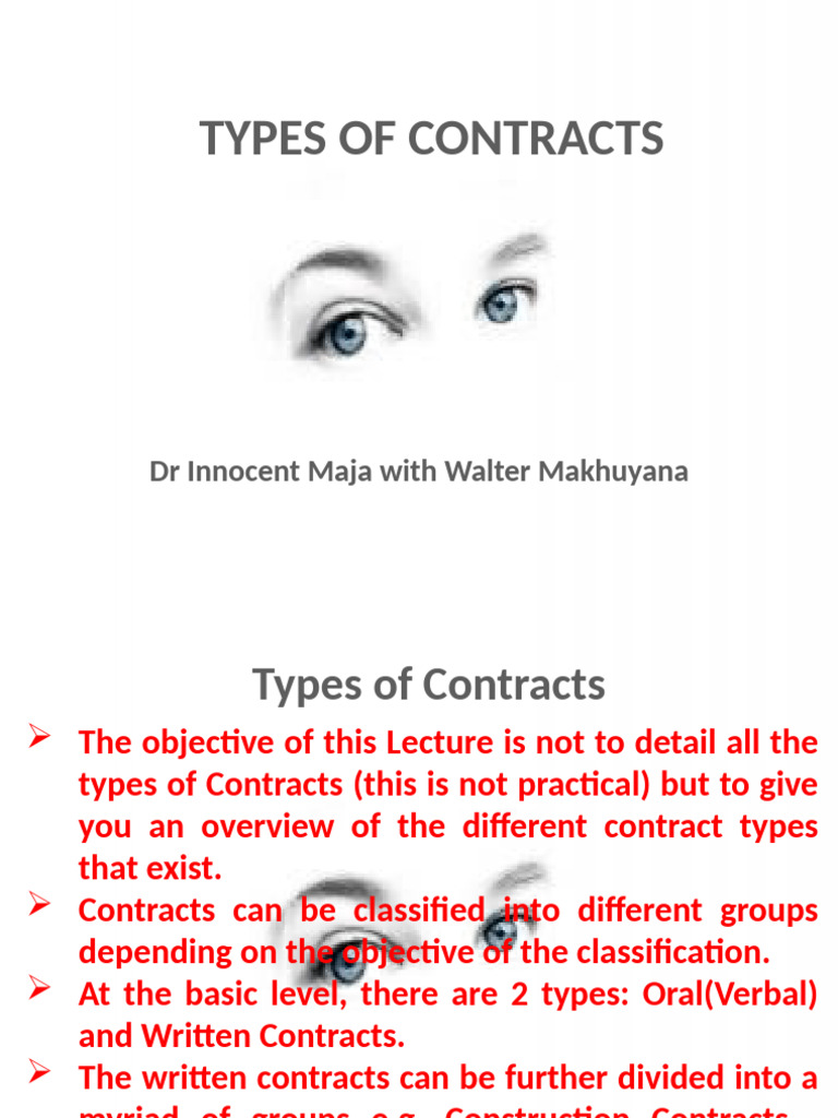 Types of Contracts | PDF | Business Law | Business