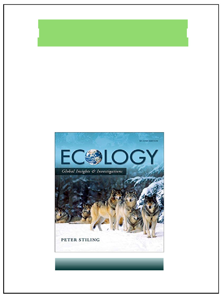 Test Bank For Ecology Global Insights and Investigations 2nd Edition by ...