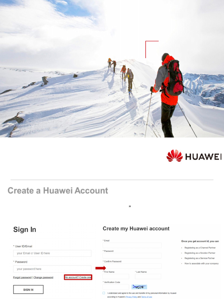 Huawei Partner Registration Guide | PDF