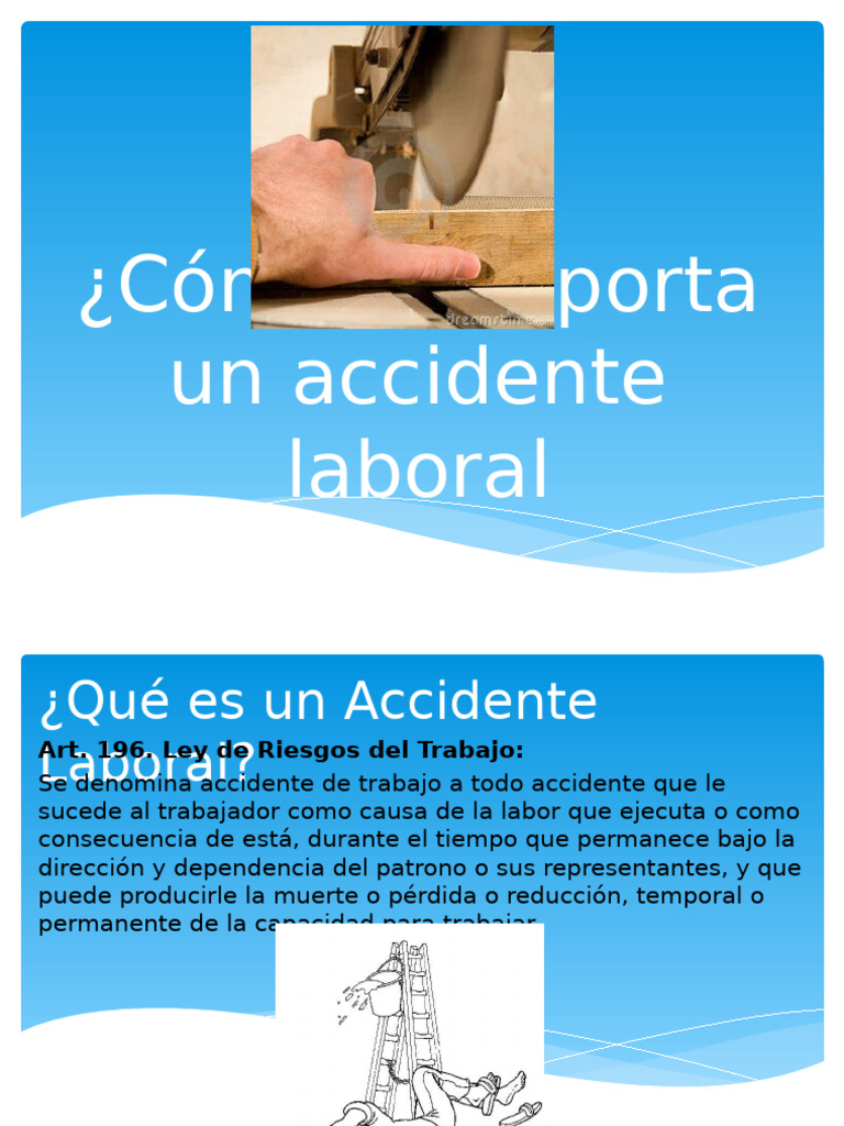 Cómo Se Reporta Un Accidente Laboral | PDF