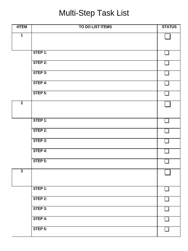 Task List Template 05 | PDF