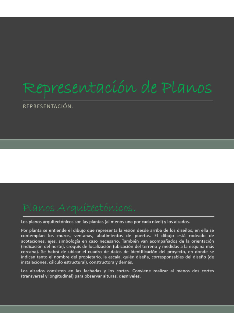 Representación de Planos Arquitectónicos | PDF | Dibujo