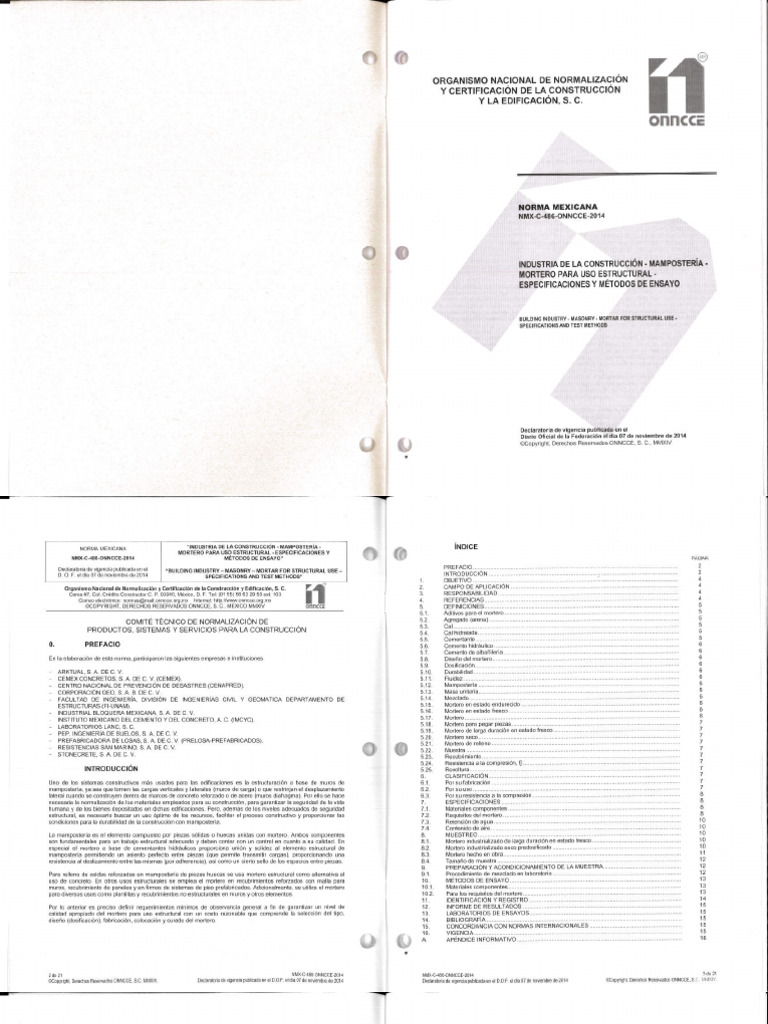 NMX C 486 Onncce 2014 | PDF