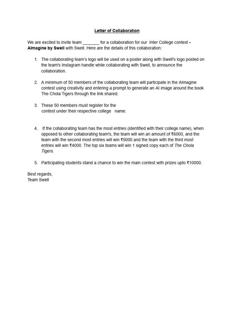 Letter of Collaboration | PDF