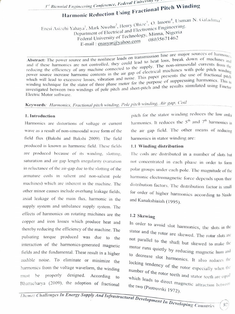 Harmonic Reduction in Electric Motors | PDF | Magnetic Devices ...