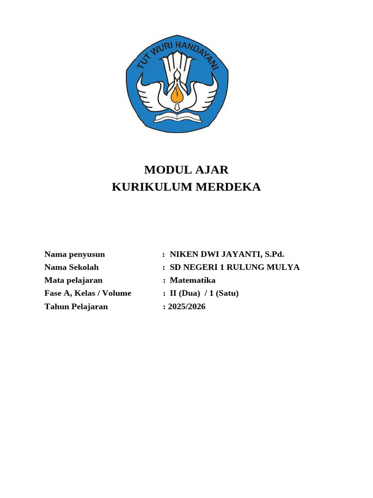 BAB 1 - MA Matematika Kls 2 (Datadikdasmen.com) | PDF