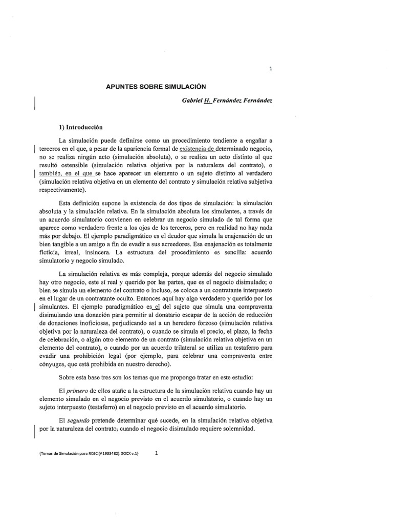 Apuntes Sobre Simulación. Dr. Gabriel Fernández. | PDF