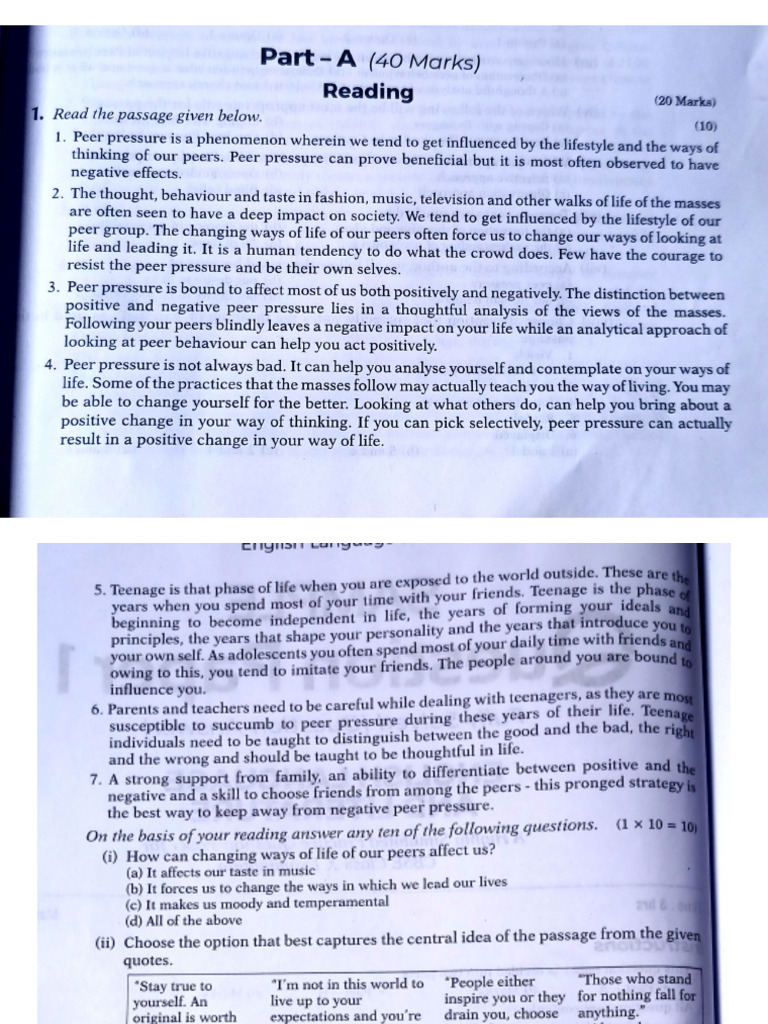 Unseen Passages For Practice | PDF