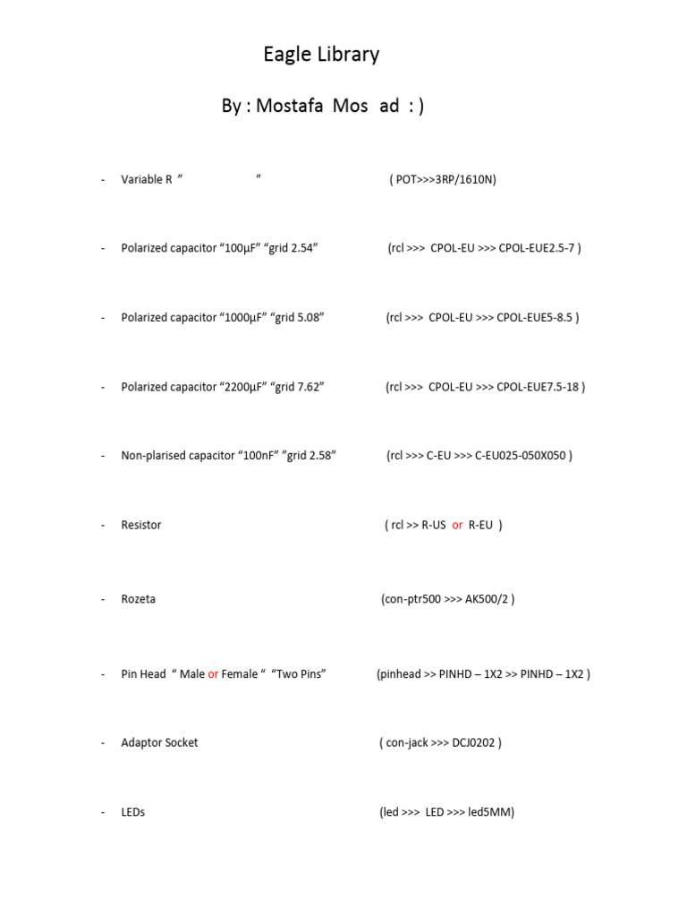 Eagle Library | PDF | Rectifier | Electronic Design
