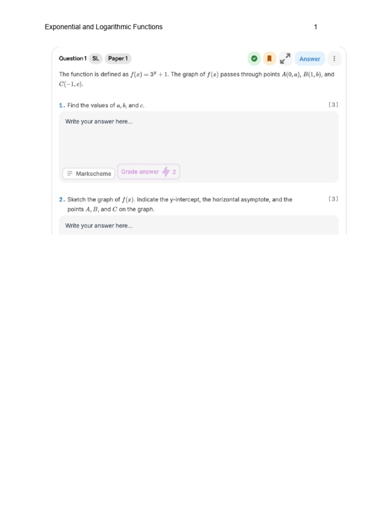 Exponential And Logarithmic Functions Pdf
