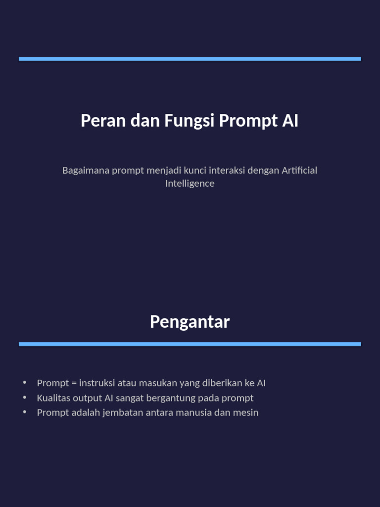 Peran Dan Fungsi Prompt AI Desain | PDF