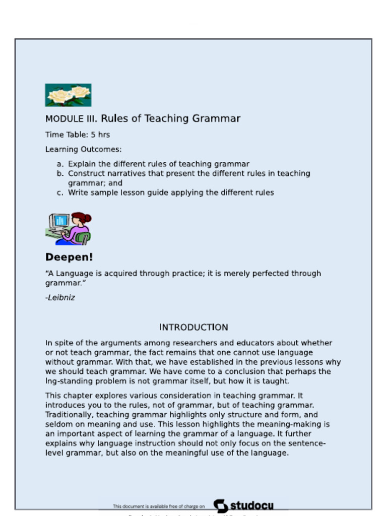 Rules of Grammar | PDF