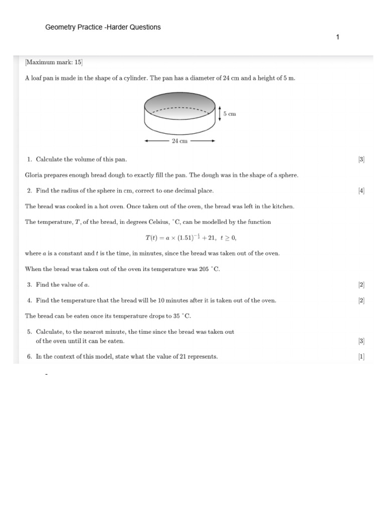 Geometry Practice - Harder Questions | PDF
