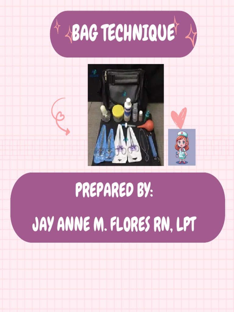 Chn-Bag Technique - Canva | PDF | Hand Washing | Medical Specialties