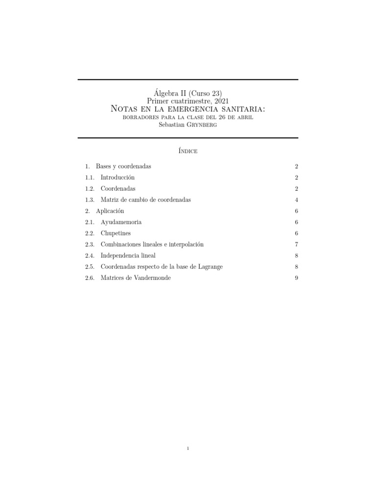 Coordenadas | PDF | Base (álgebra lineal) | Vector Euclidiano