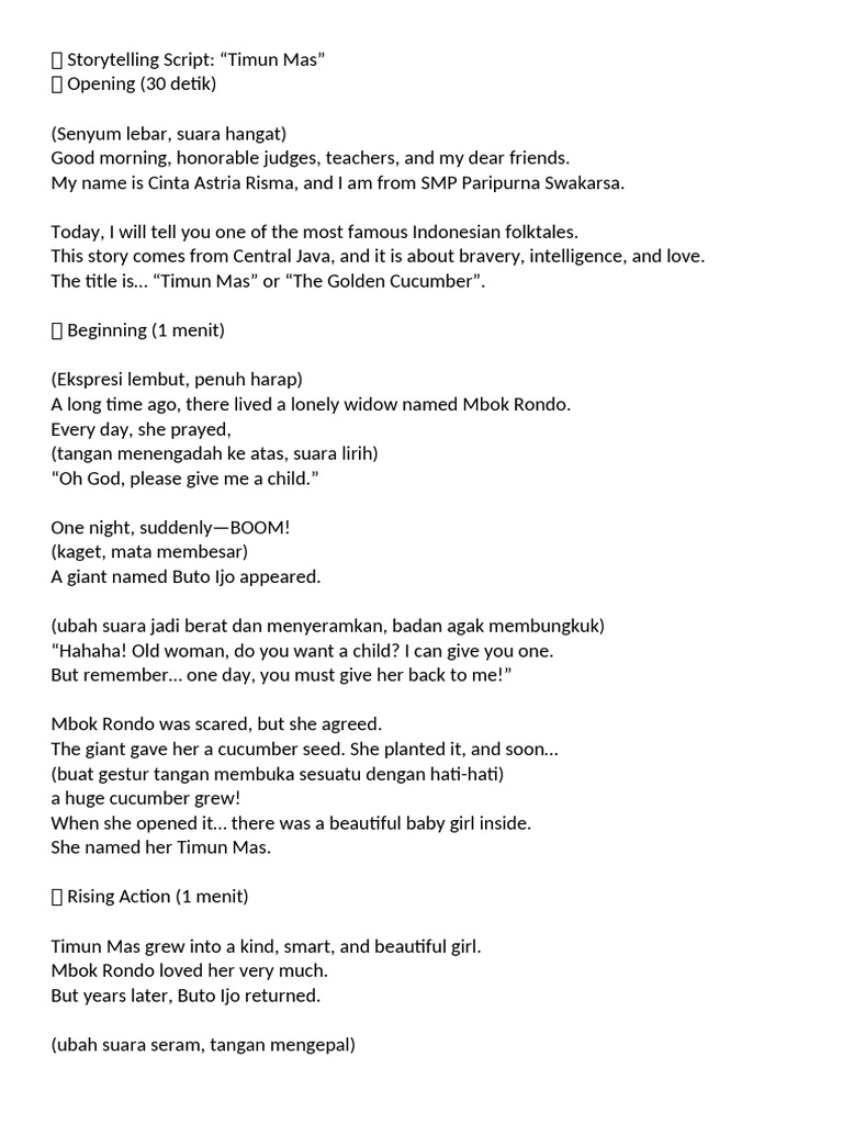 ? Storytelling Script | PDF