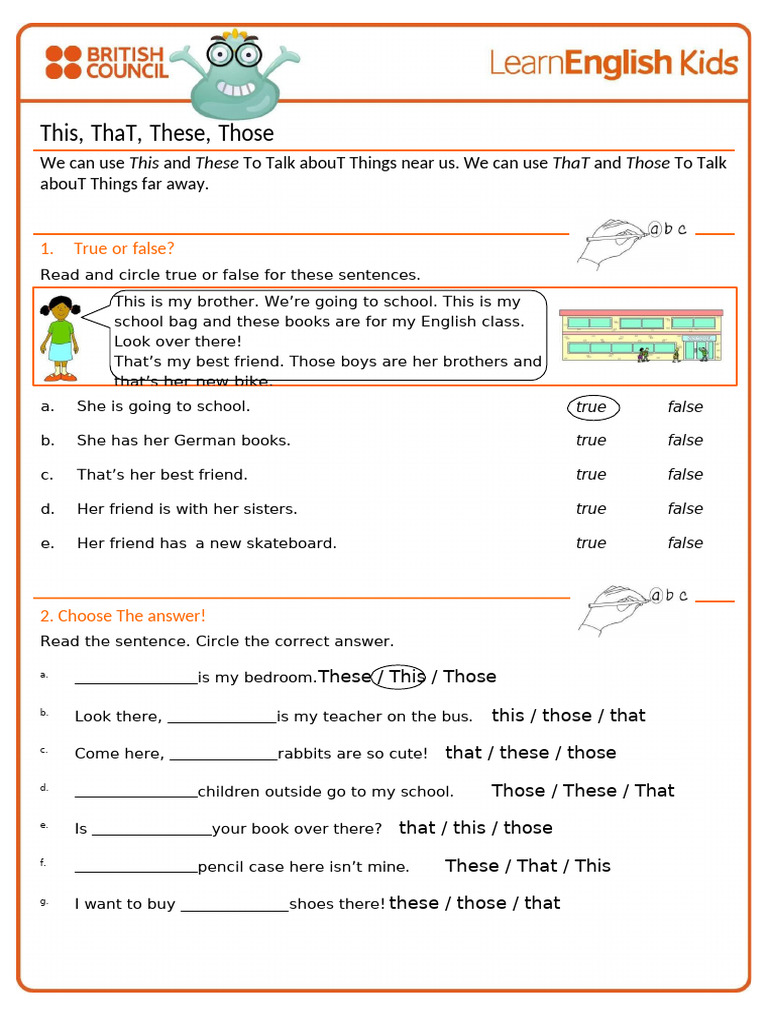 Understanding Demonstratives: This, That, These, Those | PDF