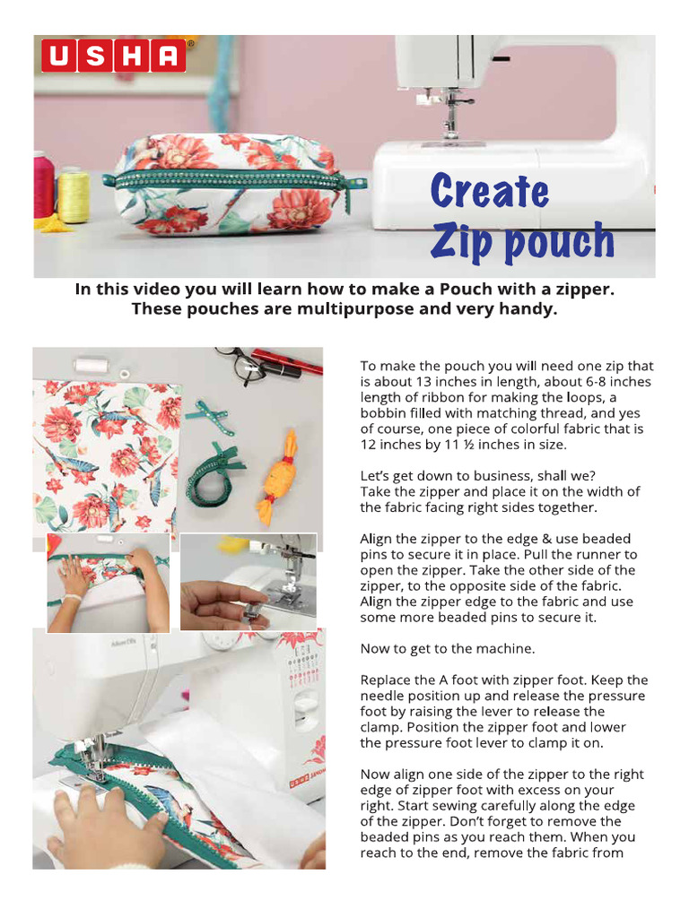 Multipurpose Zip Pouch | PDF