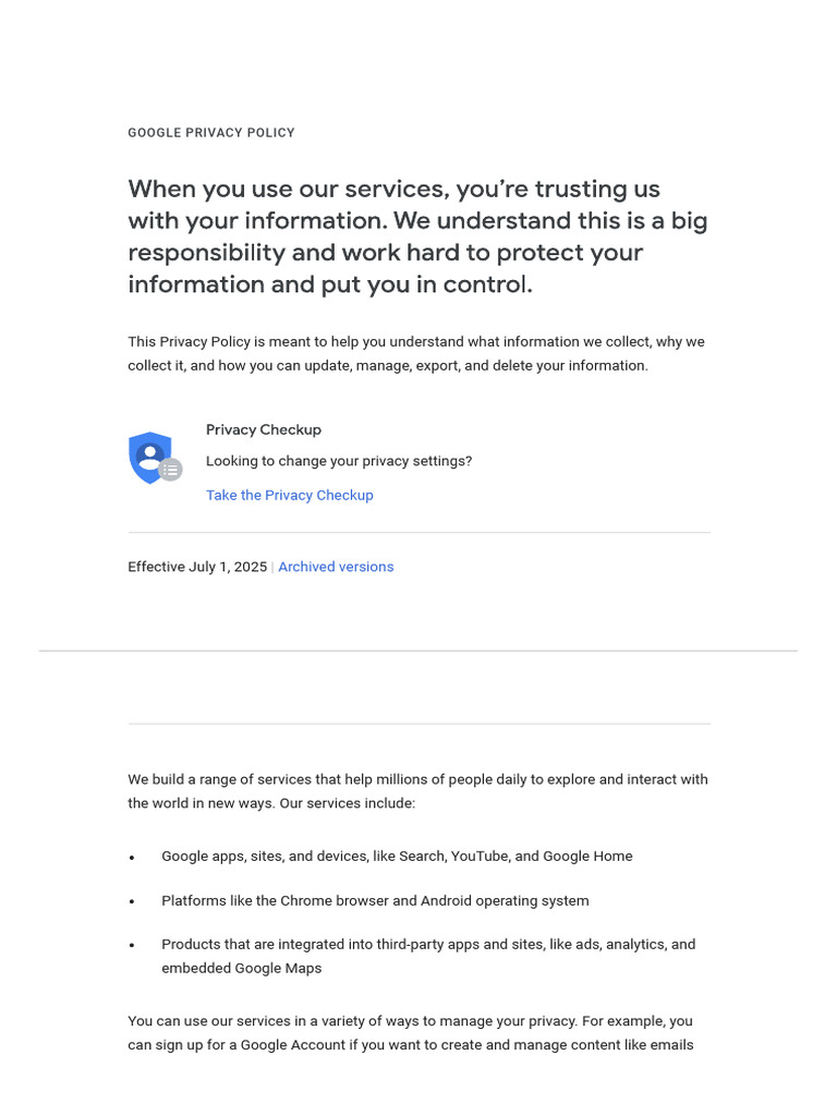 Google Privacy Policy en 3 Compressed | PDF | Http Cookie | World Wide Web