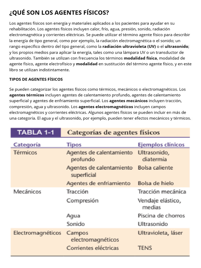 Agentes Físicos en Rehabilitación Terapéutica | PDF | Radiación ...