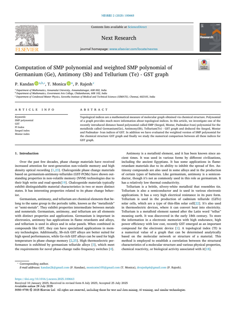 SMP Polynomial Analysis of GST Graph | PDF | Vertex (Graph Theory ...