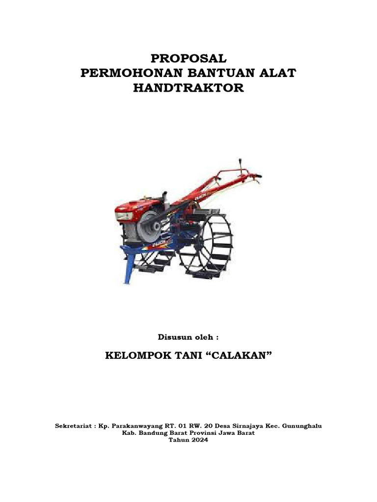 Kelompok Tani Calakan Traktor | PDF