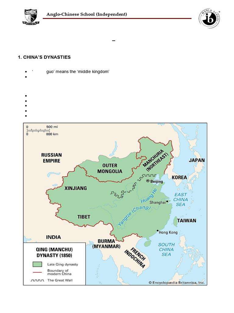 Decline To Qing China Notes Part 1 | PDF | Qing Dynasty | Emperor Of China