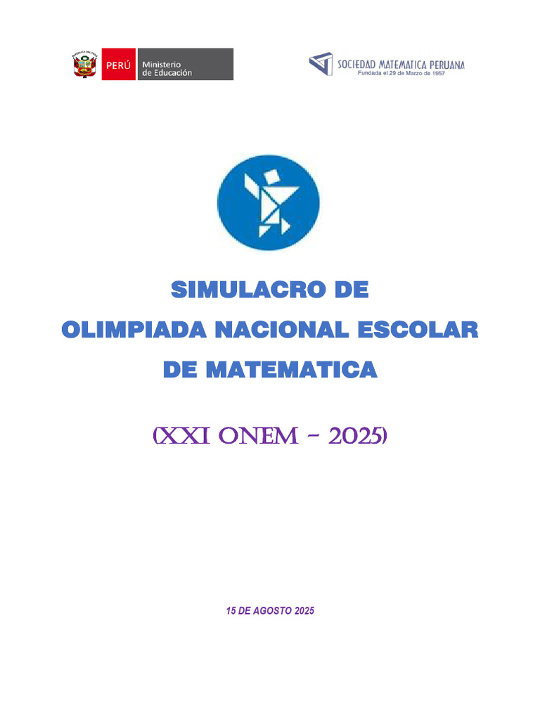 Simulacro ONEM 2025 - Nivel I | PDF