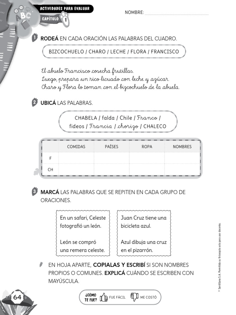 Actividades de Evaluación para Estudiantes | PDF