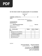 Criminal Special Leave Petition Format | PDF | Supreme Courts | Bail