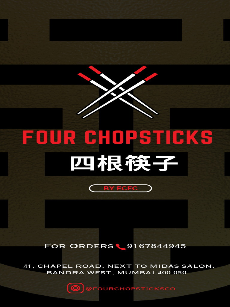 Four Chopsticks Menu Overview | PDF | Korean Cuisine | Western Cuisine