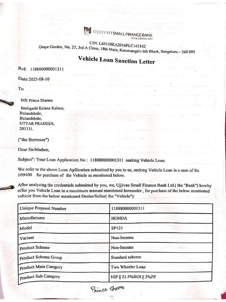 Prince Sanction Letter - Compressed | PDF