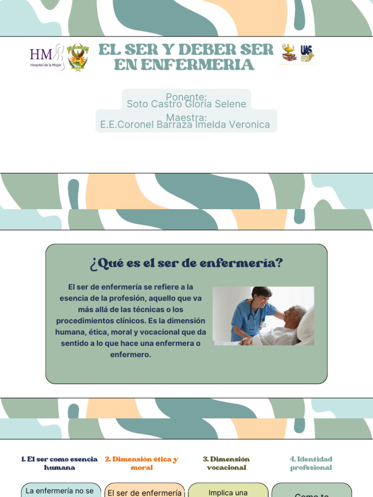 El Ser y Deber Ser en Enfermeria | PDF | Enfermería | Cuidado de la salud