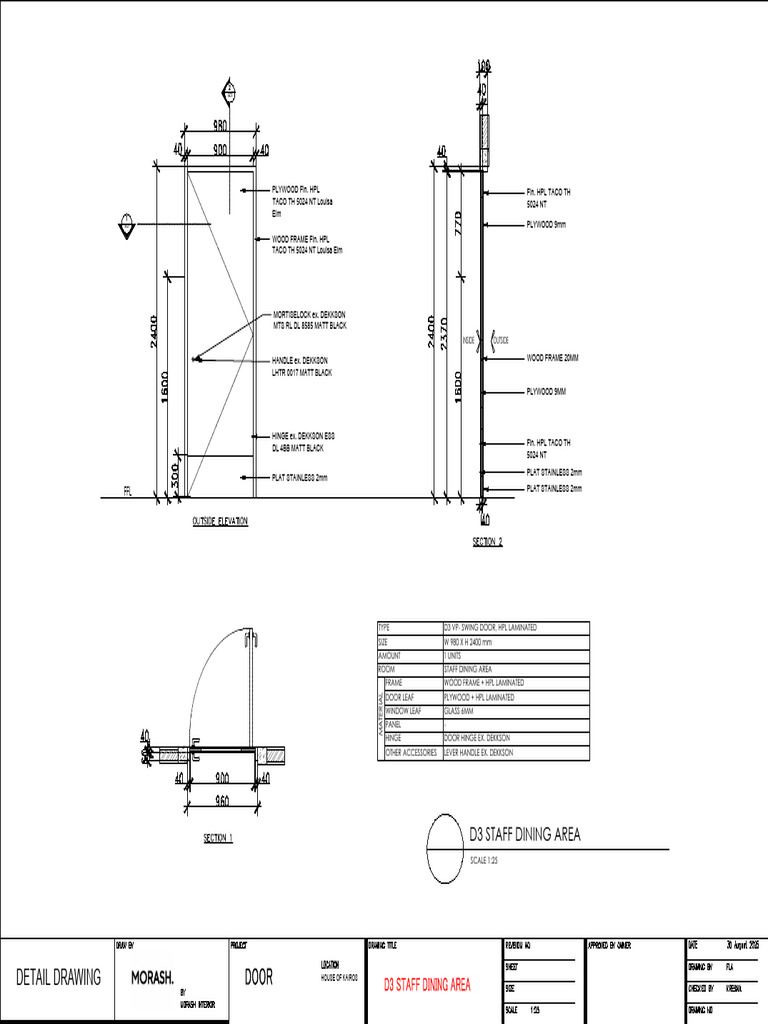 Plywood Door - House of Kairos-model | PDF | Door | Architectural Elements