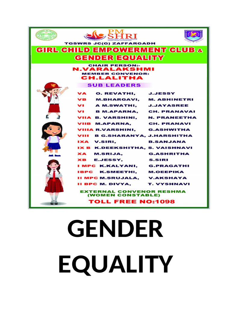 Gender Equality Final | PDF | Gender Equality | Gender Studies