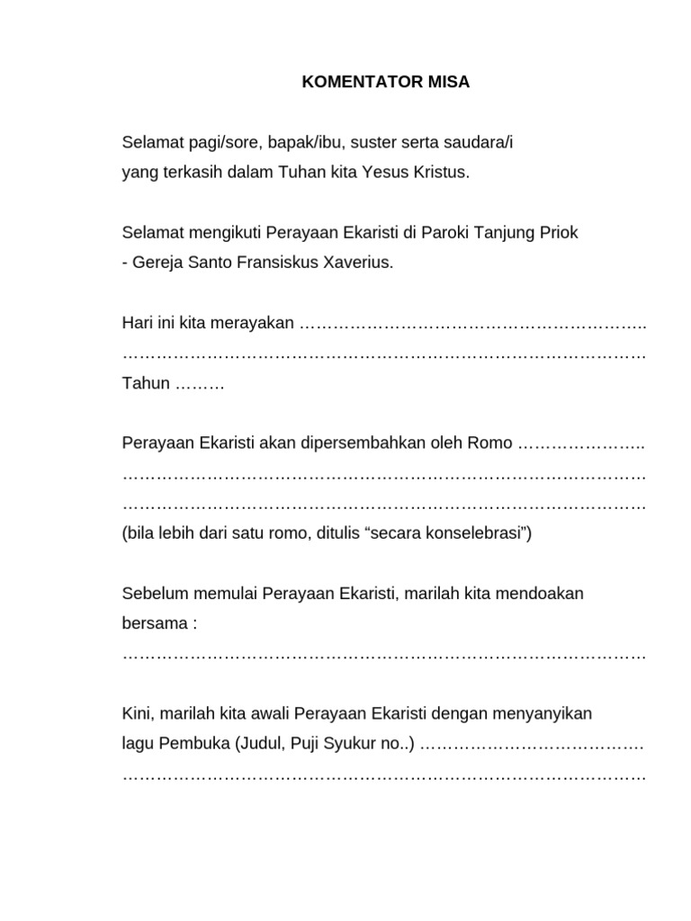 Komentator, Doa Panggilan, Doa Angelus & Doa Ratu Surga | PDF