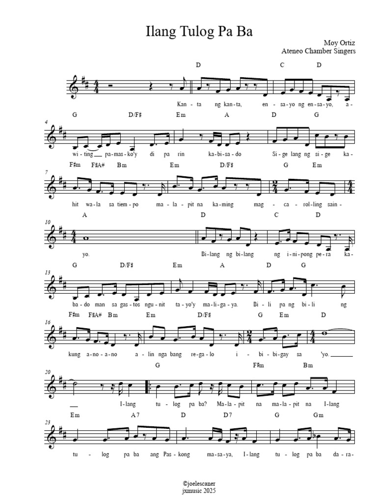 Ilang Tulog Pa Ba Notes and Chords | PDF