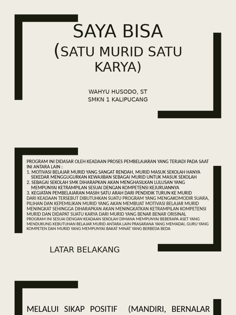 SAYA BISA | PDF