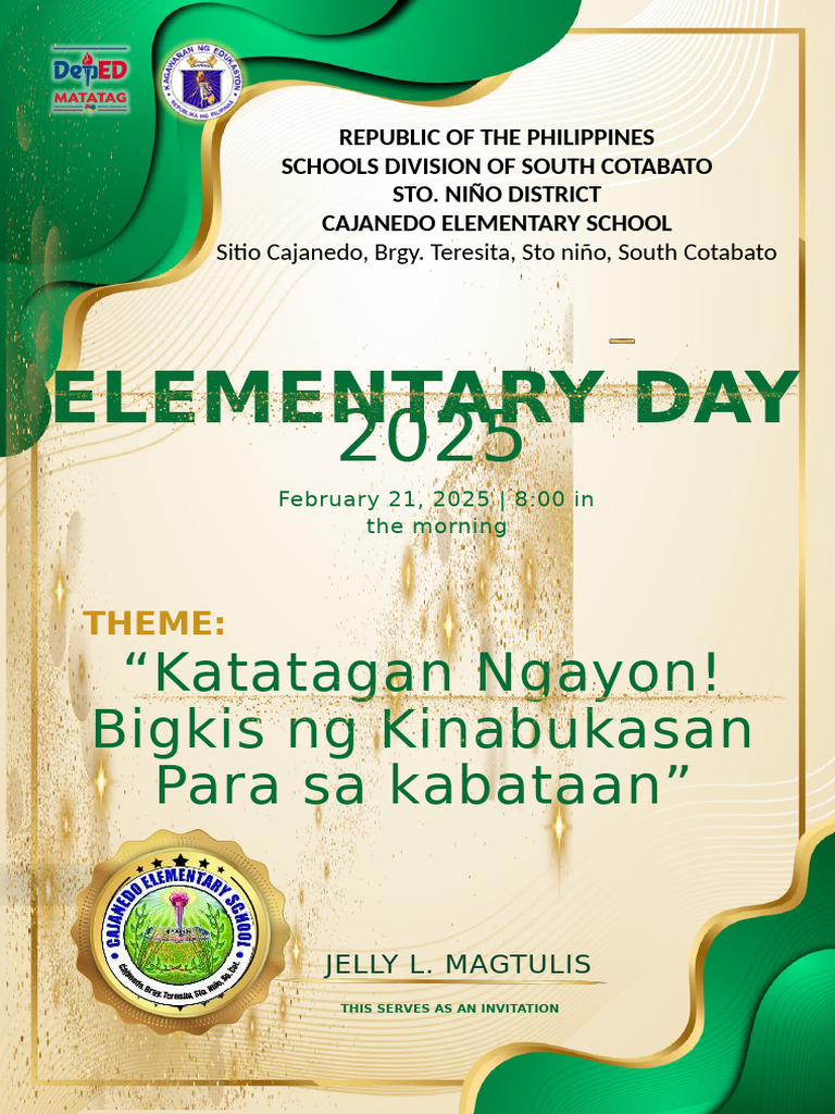 Elementary Day 2025 Program Overview | PDF