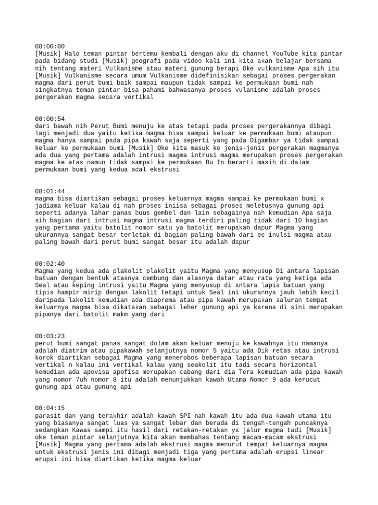 NoteGPT - Vulkanisme (Gunung Berapi) - Geografi Kelas X SMA - Kurikulum ...