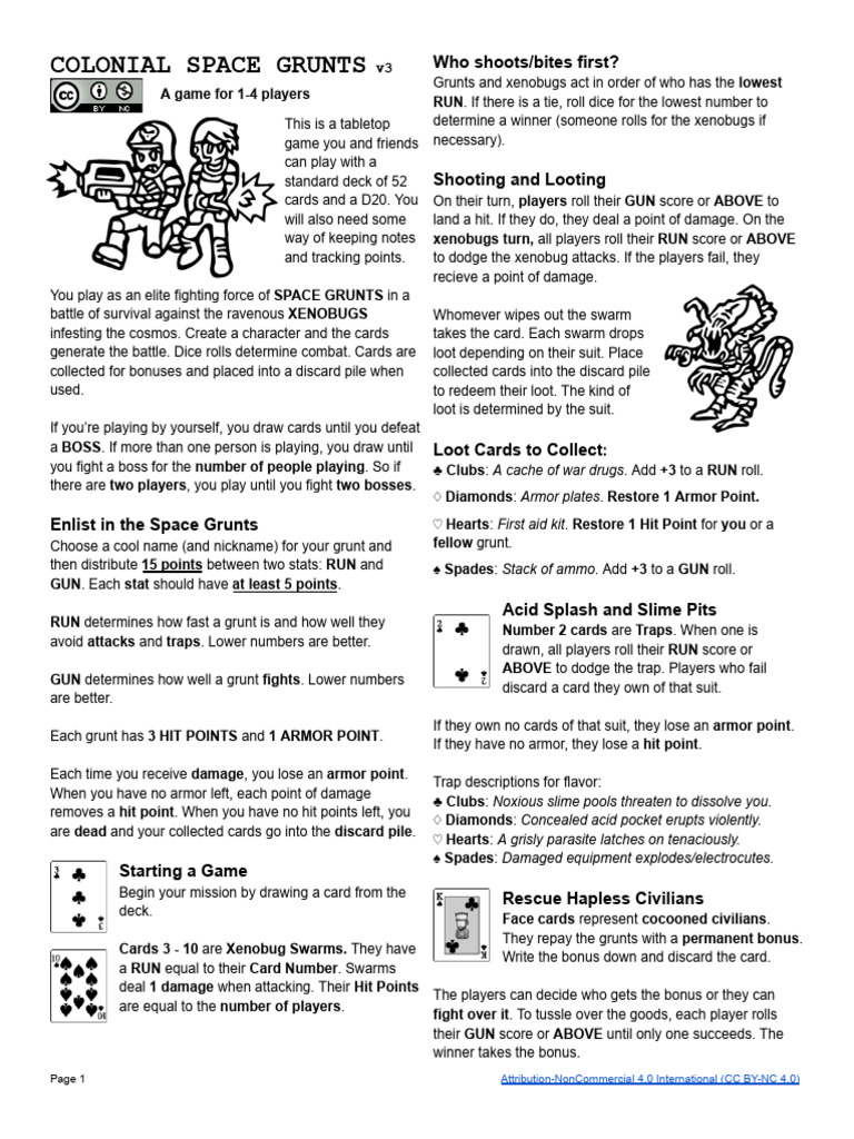 Space Grunts: Tabletop Battle Game | PDF | Tabletop Games | Gaming