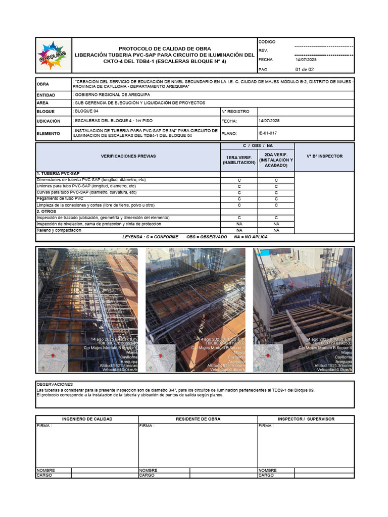 POC-17 - Tuberia Ilum. Escaleras - Block 4 | PDF | Tubería (transporte ...