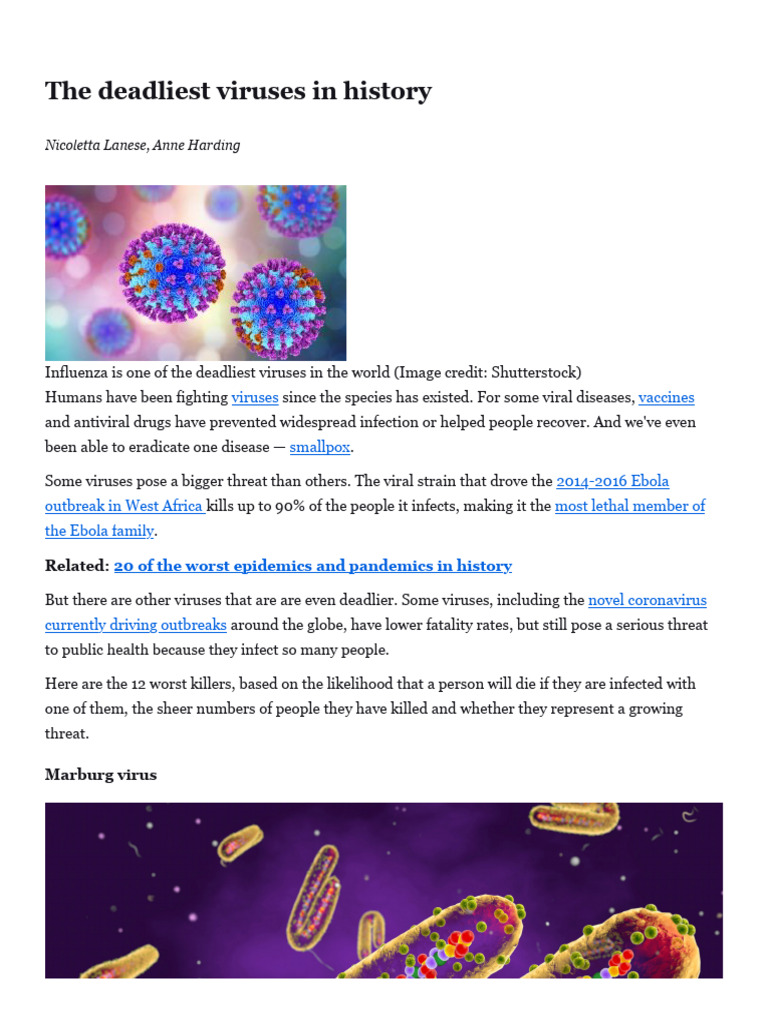 Deadliest Viruses in History Explained | PDF | Virus | Influenza