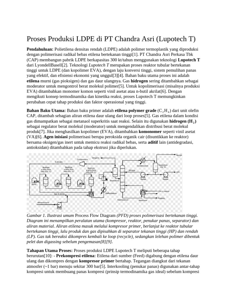 Analisis Pabrik Material Polimer Dan Process Diagram Flow | PDF