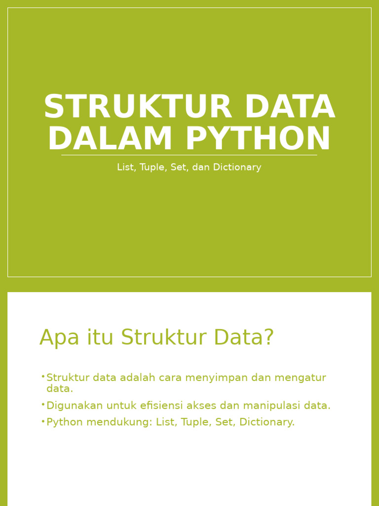 Struktur Data Dalam Pyhton | PDF